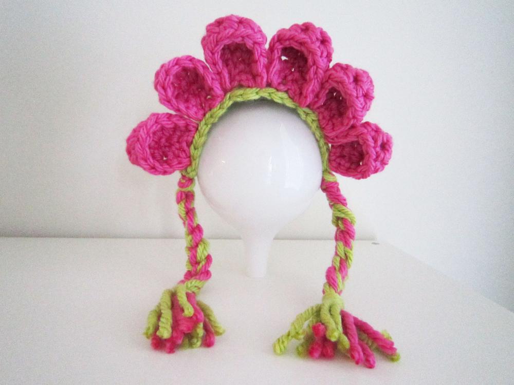 Flower Bonnet Newborn Girl Photo Prop on Luulla